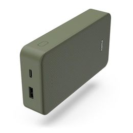 Hama Powerbank "Powerbank 20000mAh, 2 Ausgänge: USB-C, USB-A", 20.000mAh, grün, Akkumulatoren