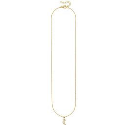 Firetti Damen Kette mit Anh&auml;nger "Schmuck, Geschenk, Kette gelbgoldfarben vergoldet mit Anh&auml;nger Mond", Silber 925 (Sterlingsilber), L: 45 B: