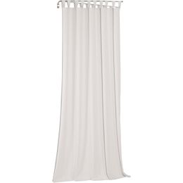 Vorhang WIRTH, B:142cm H:165cm, wei&szlig;, Jacquard, Baumwolle, Polyester, Wohnzimmer, Gardinen, "Sunday", nach Ma&szlig;