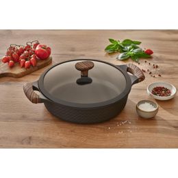 Br&auml;ter "Ran, Kochtopf antihaftbeschichtet und sp&uuml;lmaschinenfest", 4,1 l + &Oslash; 28cm + H&ouml;he 8cm, grau, RESTO KITCHENWARE, T&ouml;pfe, Geeignet f&uuml;r alle