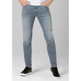 Timezone Herren Slim-fit-Jeans "Slim EduardoTZ", grau, Gr. 38, 98% Baumwolle 2% Elastan, Jeans