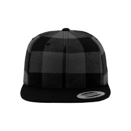 Flexfit Damen Snapback Cap "Flexfit Unisex Checked Flanell Snapback"schwarz, charcoal, 100% Baumwolle, Caps