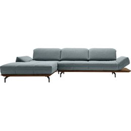 Ecksofa, B:313cm H:117cm T:212cm, blau, CREATION BY ROLF BENZ, Wohnzimmer, Sofas, "CR.420, Designecksofa, L-Form", in 2 Qualit&auml;ten, Holzrahmen in