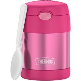 Thermobeh&auml;lter Thermos "FUNTAINER FOOD JAR, Thermobeh&auml;lter f&uuml;r Essen, sp&uuml;lmaschinenfest", raspberry pink, B:8,9cm H:13,5cm, Lebensmittelaufbewahrungsbeh&auml;lter, 0,3l, 5h hei&szlig; & 7h kalt, dicht & auslaufsicher, mit klappbarem L&ouml;ffel