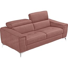 2,5-Sitzer Egoitaliano, B:213cm H:100cm T:106cm, braun, Luxus-Microfaser, Sofas, "Francine, Designsofa, Loungesofa, Breite 213 cm, Fu&szlig;farbe chrom",