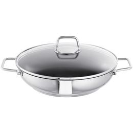Schulte Ufer SCHULTE-UFER Schmorpfanne "Wega", &Oslash; 28cm + H&ouml;he 6,7cm, silber, Pfannen, Induktion
