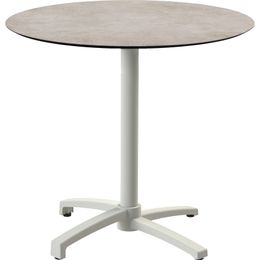 Klapptisch Essentials, B:70cm H:74cm T:70cm, beige, Aluminium/HPL Tischplatte, Garten, Tische, "X cross", in verschiedenen Ausführungen