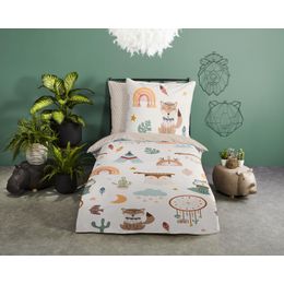 Kinderbettw&auml;sche Good Morning, beige, Renforc&eacute;, Obermaterial: 100% Baumwolle, Bettw&auml;sche, "Remi", 100% Baumwolle, 135x200, Rei&szlig;verschluss,