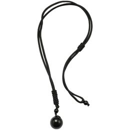 Firetti Damen Kette mit Anh&auml;nger "Schmuck Geschenk Halsschmuck Halskette Kugel", Acryl Nylon, L: 66 B: 3mm, schwarz, Acryl, Nylon, B:3mm, Halsketten,