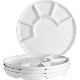 M&auml;ser M&Auml;SER Fondueteller "Fondueteller &Oslash; 24 cm, aus Porzellan", 24cm, wei&szlig;, Speiseteller, Geschirr-Set, Teller-Set