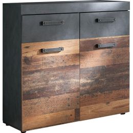 Schuhschrank Inosign, B:90cm H:89cm T:34cm, grau, Holzwerkstoff, Flur, Schr&auml;nke, "Ilana", Schuhschrank f&uuml;r 16 Paar Schuhe - (B/T/H) 90/34/89 cm