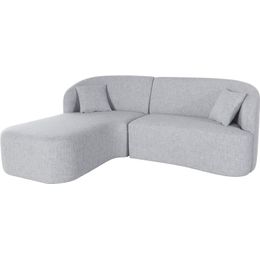 Ecksofa, B:200cm H:87cm T:165cm, grau, LeGer Home by Lena Gercke, Struktur fein 100% Polyester);Samtoptik (100% Polyester);Boucl&eacute; (100% Polyester),