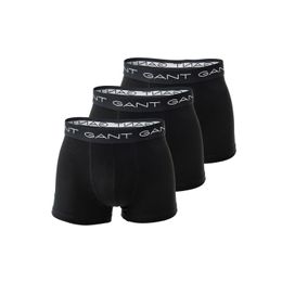 Gant Herren Boxershorts "Boxershort 3er Pack", Gr. M, schwarz, Obermaterial: 95% Baumwolle CO. 5% Elasthan EL., Unterhosen