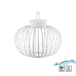 JUST LIGHT Pendelleuchte "AKUBA", 1, Ø 36cm, 1 Stk., weiß, Esszimmer, Leuchten, Akkuleuchte
