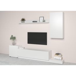 Wohnwand Inosign, weiß, Wohnzimmer, Kastenmöbel-Sets, "Rimini"