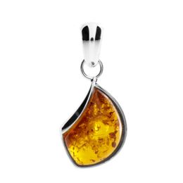 OSTSEE-SCHMUCK Damen Kettenanh&auml;nger "OSTSEE-SCHMUCK Anh&auml;nger Jula 23 mm Anh&auml;nger Jula 23 mm", 23 x 11mm, Silber 925 (Sterlingsilber), 1,4 g, wei&szlig;,