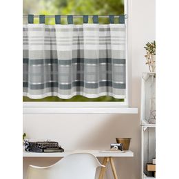 Panneaux HOMING, B:140cm H:45cm, blau, Polyester, Gardinen, "Sascha", Fertigschal