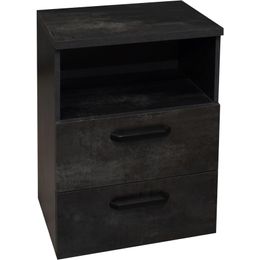 M&auml;usbacher Mehrzweckschrank M&Auml;USBACHER, B:50cm H:73cm T:35cm, schwarz, Holzwerkstoff, K&uuml;che, Schr&auml;nke
