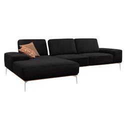 Ecksofa W.Schillig, B:319cm H:88cm T:178cm, schwarz, Longlife Xtra-Leder Z73: Naturwalkleder der Luxusklasse aus den erlesensten Rohh&auml;uten.