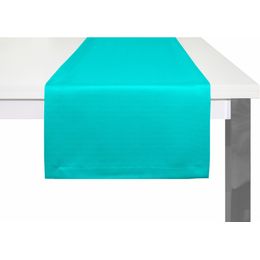 Tischl&auml;ufer WIRTH, B:40cm L:150cm, blau, Baumwolle, Tischdecken, "WIRTHNatur"