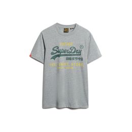Superdry Herren T-Shirt "T-Shirt VI Classic Relaxed Tee 1er Pack", grau, Gr. M, Obermaterial: 60% Baumwolle CO. 40% Polyester PES., Shirts