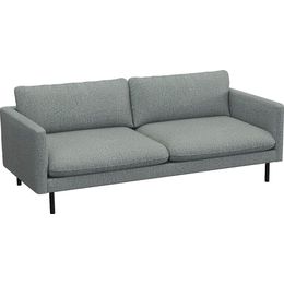 3,5-Sitzer FLEXLUX, B:207cm H:61cm T:90cm, blau, 62% Polyester, 17% Cotton, 14% Viscose, 7% Linen, Sofas, "Bolzano, Megasofa, aktuelles Design", sehr