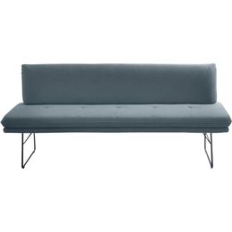 K+w Komfort & Wohnen Polsterbank, B:195cm H:87cm T:65cm, blau, K+W KOMFORT & WOHNEN, Esszimmer, Sitzbänke, Spitzkissenoptik, Sitzsteppung, hoher Sitzkomfort, in 2 Größen