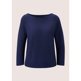 Madeleine Mode MADELEINE Damen Longpullover "Pullover Pullover in modischer Kurzform", blau, Gr. 36, Obermaterial: 100% Baumwolle CO., Pullover