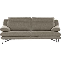 3-Sitzer Calia italia, B:215cm H:90cm T:96cm, beige, Sofas, "Cezanne modern, elegant und bequem, aufwendige Detailverarbeitung", wahlweise mit