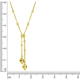 Firetti Damen Kette mit Anh&auml;nger "Schmuck Geschenk Silber 925 Halsschmuck Halskette Y-Kette mit Kugeln", Silber 925 (Sterlingsilber), L: 41 B: 0,9mm,