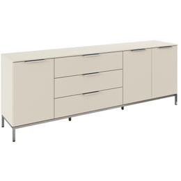 Kombikommode Rauch, B:200cm H:72cm T:42cm, beige, Holzwerkstoff, Schlafzimmer, Sideboards, "Kommode Türkommode Sideboard Kombikommode FLIPP", 3-türig