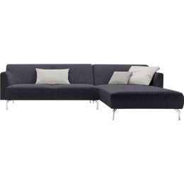 Ecksofa, B:317cm H:82cm T:179cm, schwarz, CREATION BY ROLF BENZ, Chenille COCO (72% Polyester, 15% Baumwolle, 13% Polyacryl), Wohnzimmer, Sofas,