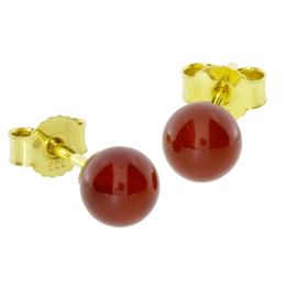 OSTSEE-SCHMUCK Damen Paar Ohrstecker "OSTSEE-SCHMUCK Ohrstecker Kugel 5 mm Ohrstecker Kugel 5 mm", 5mm Durchmesser, Gelbgold 333, gelb, Gelbgold 333,