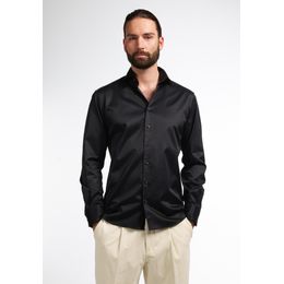 Eterna Herren Langarmhemd "MODERN FIT"schwarz, Gr. 46, Twill, 100% cotton, Hemden, EASY IRON (bügelleicht)