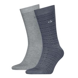 Calvin Klein Damen Socken "CK MEN SOCK 2P GRID", grau, Obermaterial: 66% Baumwolle, 32% Polyamid, 2% Elasthan, Socken