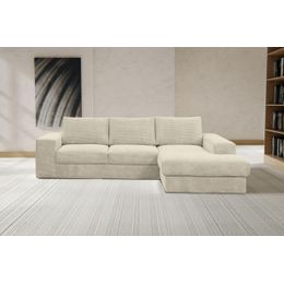 Ecksofa WERK2, B:280cm H:86cm T:190cm, beige, 90% Polyester, 10% Nylon, Wohnzimmer, Sofas, "Rozzana Design Ecksofa mit hohem Komfort, zeitlos &