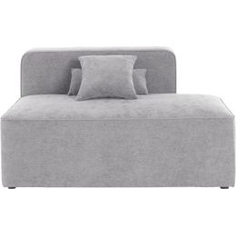 Recamiere Home Affaire, B:140cm H:76,5cm T:93cm, grau, 100% Polyester, Sofas, "Sundstrup", Modulserie, individuelle Zusammenstellung