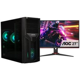 Captiva Business-PC-Komplettsystem "Power Starter R84-085 TFT Bundle", ohne Betriebssystem, 16 GB RAM 1.000 GB SSD, schwarz, Computer_Komplettsysteme