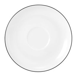 Seltmann Weiden Untertasse "Lido Black Line", 14,7cm, schwarz-wei&szlig;, Speiseteller, Kombi-Untertasse 14,5 cm