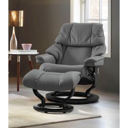 Relaxsessel stressless, B:75cm H:96cm T:75cm, grau, Leder BATICK: BATICK ist ein leicht korrigiertes, durchgef&auml;rbtes und genarbtes M&ouml;belleder, bei