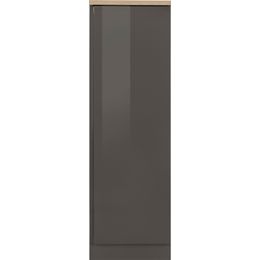 Seitenschrank KOCHSTATION, B:50cm H:165cm T:60cm, grau, Holzwerkstoff, MDF, K&uuml;che, Schr&auml;nke, "KS-Virginia", 50 cm breit, f&uuml;r viel Stauraum