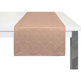 Tischl&auml;ufer Adam, B:50cm L:150cm, beige, Bio-Baumwolle, Tischdecken, "Indian Cortezada"