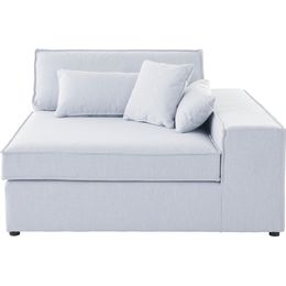 Sofaelement OTTO HOME, B:128cm H:75cm, silber, Baumwollmix (60% Baumwolle/40% Leinen);Struktur fein (100% Polyester);Samtoptik (100%