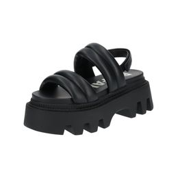 Buffalo Damen Riemchensandale "Buffalo Sandalen Lederimitat", Gr. 41, schwarz, Lederimitat, Schuhe