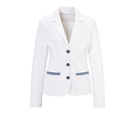 GOLDNER Damen Kurzjacke "Blazer", weiß, Gr. 48, Obermaterial: 67% Viskose CV. 27% Polyamid PA. 6% Elasthan EL., Jacken