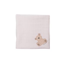 Liliput Baby Spucktuch "Teddy", grau, 70% Bambus-Viskose, 30% Baumwolle, Schnuffelt&uuml;cher, mit niedlichem Print