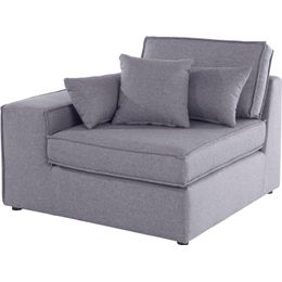 Sofaelement OTTO HOME, B:100cm H:75cm T:100cm, grau, Baumwollmix (60% Baumwolle/40% Leinen);Struktur fein (100% Polyester);Samtoptik (100%