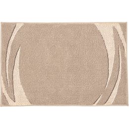 Badematte Kleine Wolke, H:25mmtaupe, Polyacryl, Badematten, "&raquo;Mystic&laquo;, Badvorleger, Badezimmer Teppich", Badteppich, modernes Design, Hoch-Tief