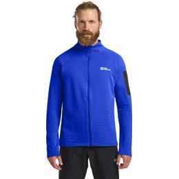 Jack Wolfskin Herren Fleecejacke "PRELIGHT FZ M", blau, Gr. S, Oberstoff: 92% POLYESTER, 8% ELASTHAN; Kontrastmaterial 1: 100% POLYESTER ; Futter
