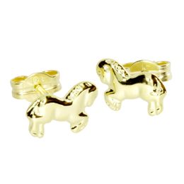 OSTSEE-SCHMUCK Damen Paar Ohrstecker "- Pferd - Gold 333/000 -", Gelbgold 333, gold, Gelbgold 333, Ohrringe